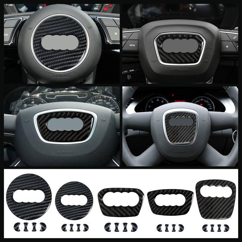 High Quality Carbon Fiber Car Steering Wheel Emblem Badge For Audi A1 ...