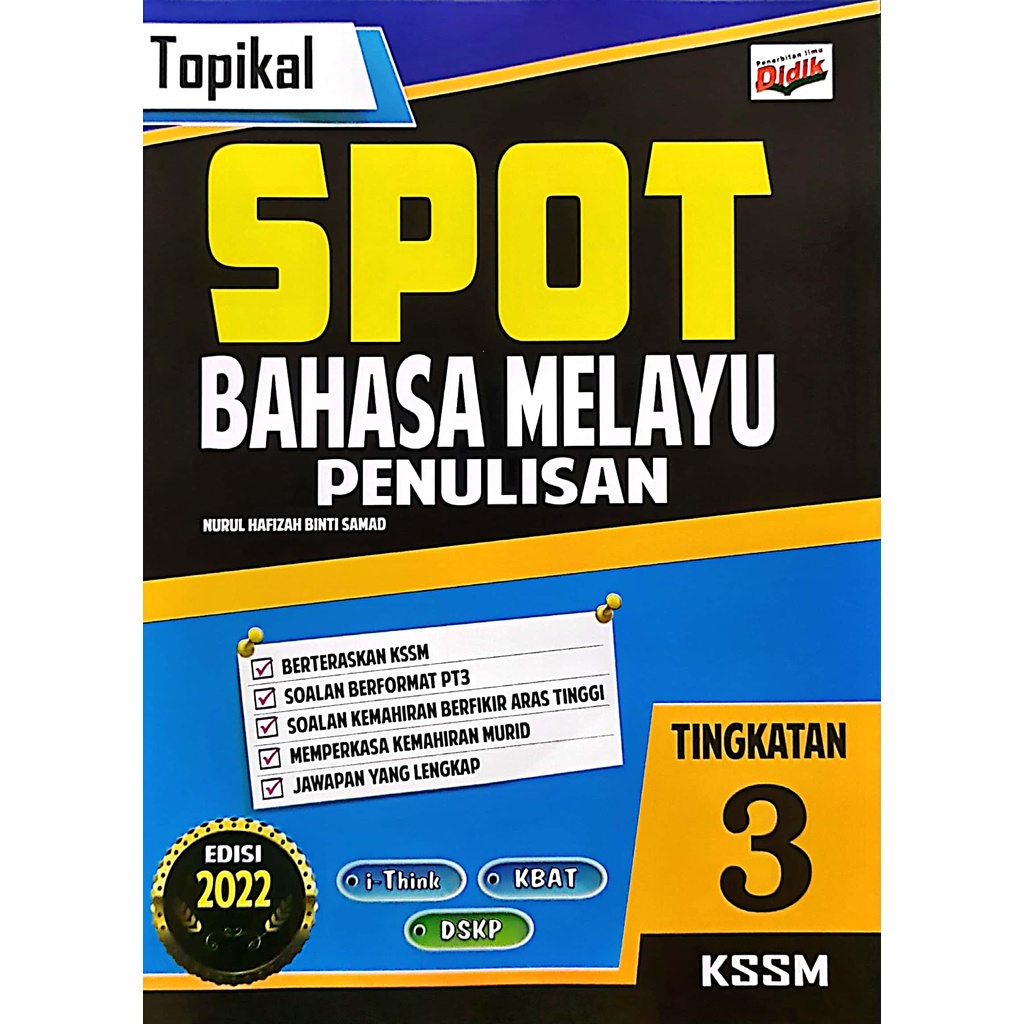BUKU LATIHAN - TOPIKAL SPOT TINGKATAN 3 (PENERBITAN ILMU DIDIK) | Shopee Malaysia