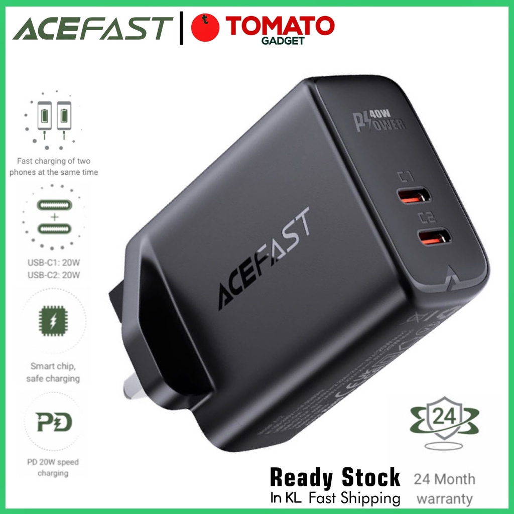 Acefast Fast Charger Total Output 40w Dual Usb C Pd3 0 20w Output Uk 3
