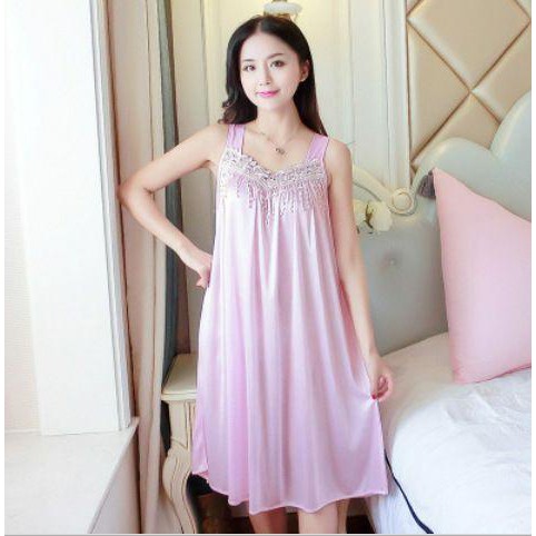 Baju Tidur Panjang Renda Wanita 女装性感蕾丝长裙睡衣 Women's Pyjamas Ladies Lace ...