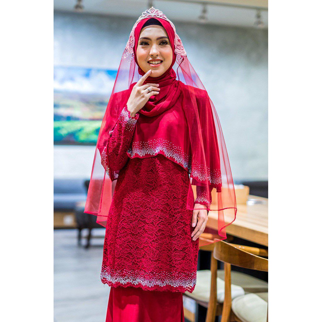 Baju kurung nikah tunang raya maroon | Shopee Malaysia