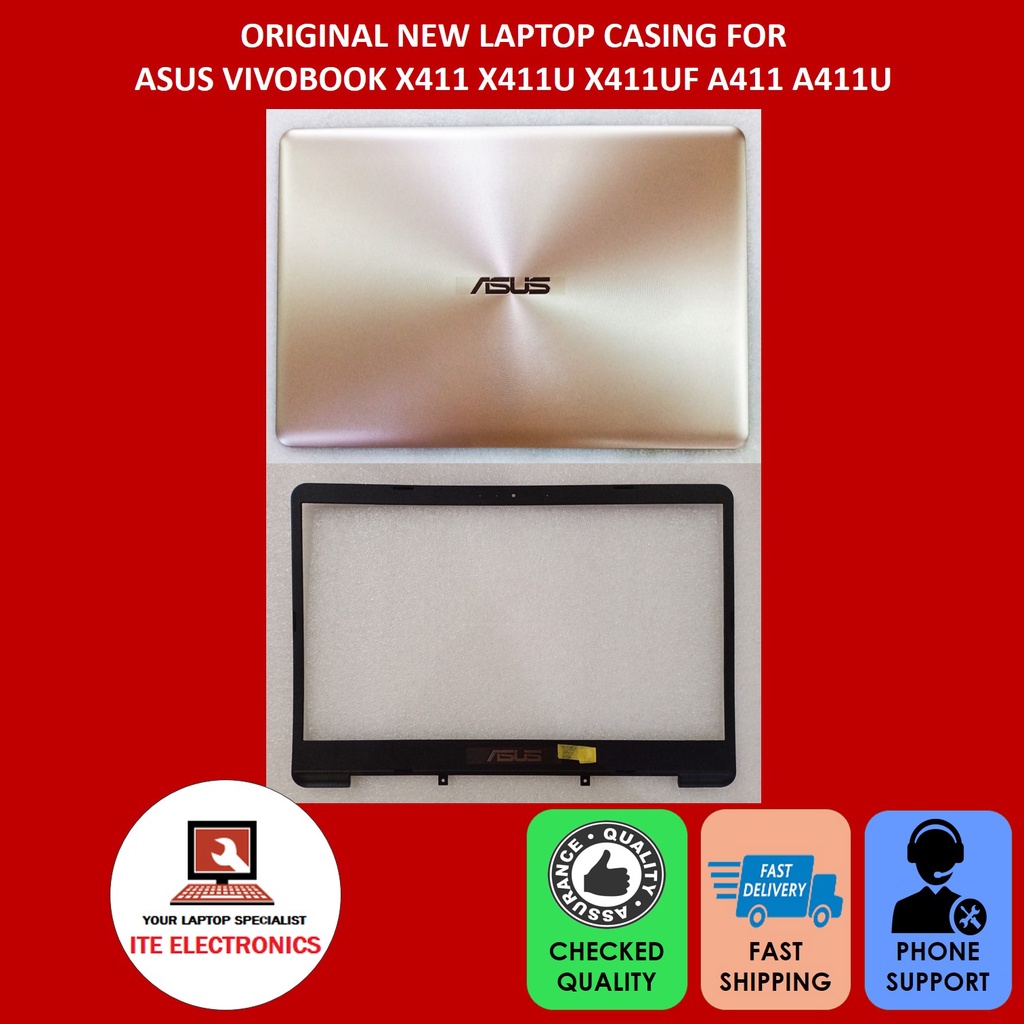 ORIGINAL NEW ASUS VIVOBOOK X411 X411U X411UF A411 A411U S410U SERIES LCD BACK COVER FRONT CASING ...