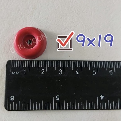 (1PCS) SCREWABLE ROUND RUBBER DOOR STOPPER RED / PENAHAN PINTU GETAH ...