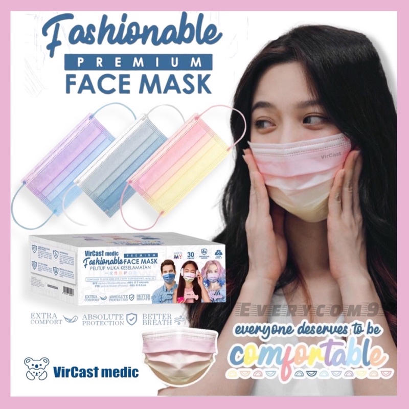 Vircast Medic Fasionable Premium 4 Ply Face Mask (10pcs) | Shopee Malaysia