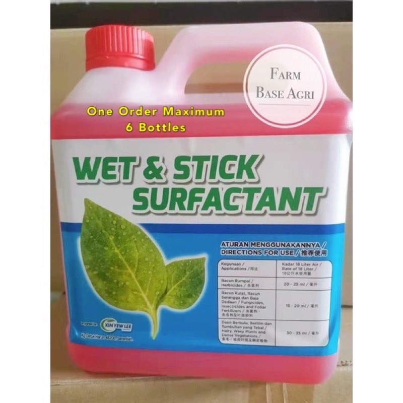 4L WET & STICK SURFACTANT ( Gam Pelekat Racun Baja Foliar / Wetting ...