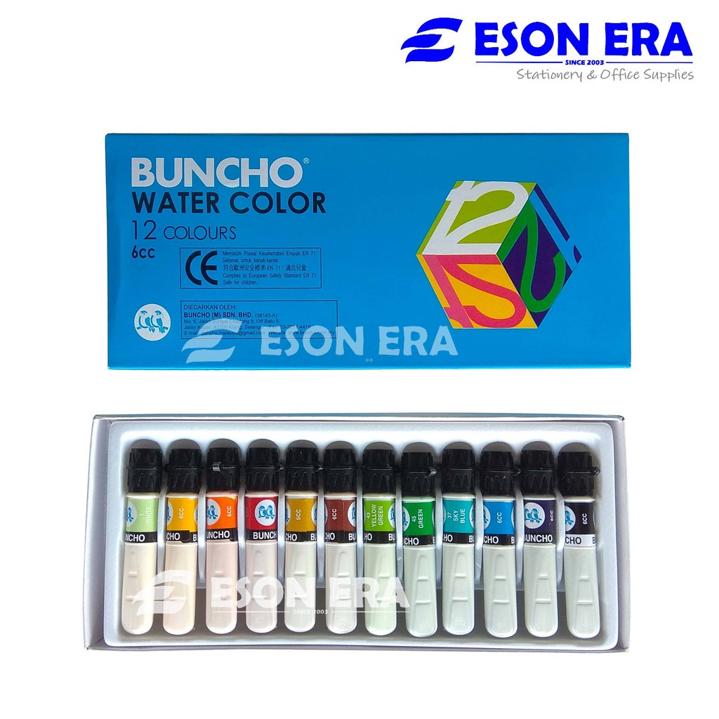 Buncho Water Colour 6cc 12 Colours /18 Colours | Shopee Malaysia