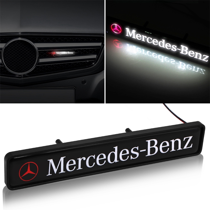 With LED light Car Front Grille Emblem Badge Stickers For Mercedes-Benz ...