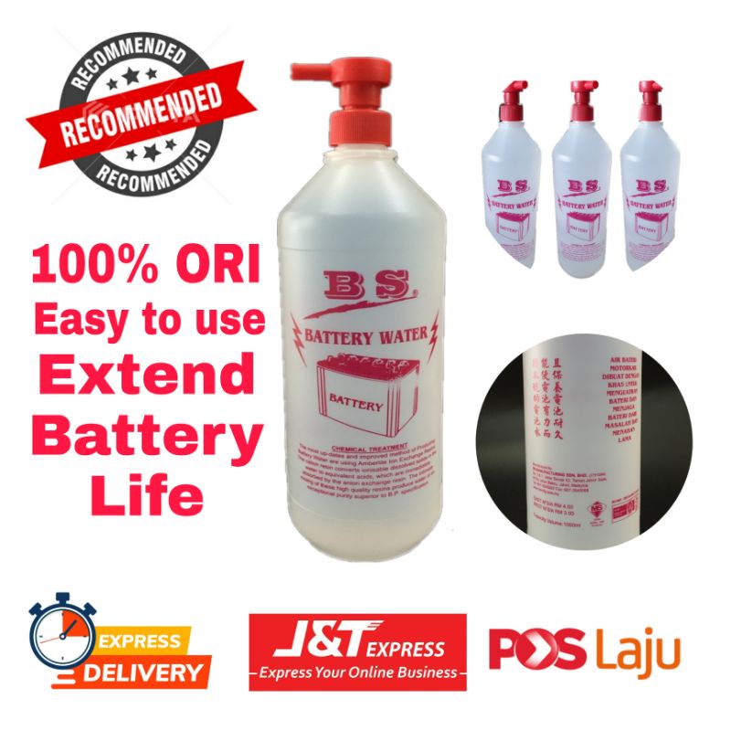 [Ready Stock] Air Bateri Kereta Lori 1L Automotive Battery Water Car ...