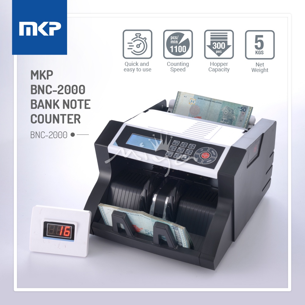 MKP BNC-2000 BANK NOTE COUNTER | Shopee Malaysia