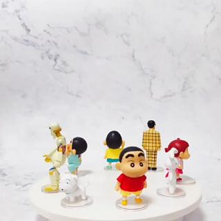 8Pcs/Set Yoshito Usui Anime Crayon Shin-chan Figure Nohara Shinnosuke ...
