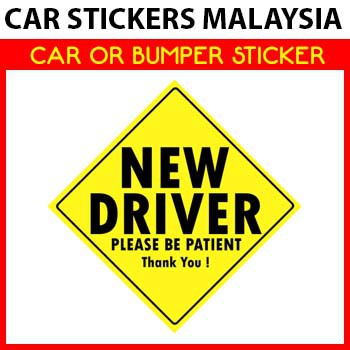 Car Sticker / Bumper Sticker / Motor Sticker - New Driver MISC | Shopee ...