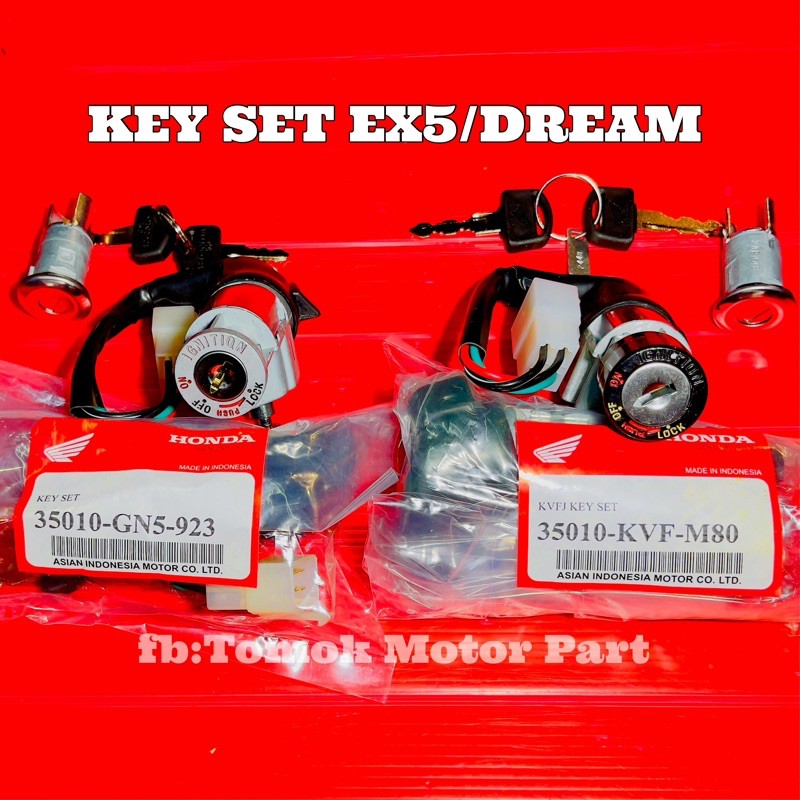 ORI Honda Ex5 / Dream Key Set kunci keyset main switch suis | Shopee ...