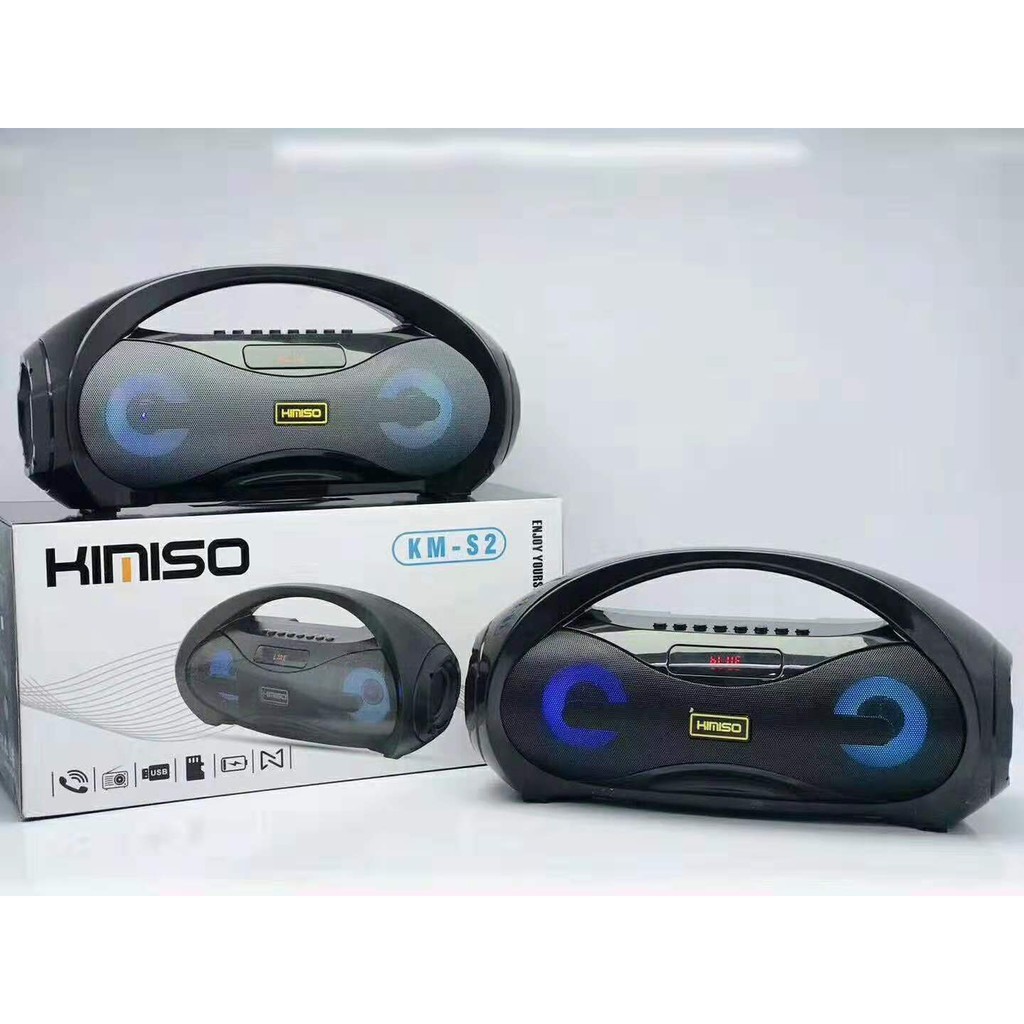 KIMISO KM-S2 Wireless Bluetooth 5.0 Portable Speaker / Super Bass / LED ...