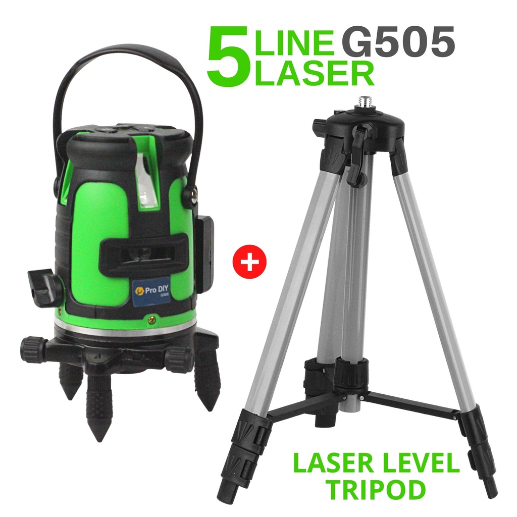 PRODIY 2 Line 3 Line 5 Line Green Laser Level 360° Rotary Automatic ...