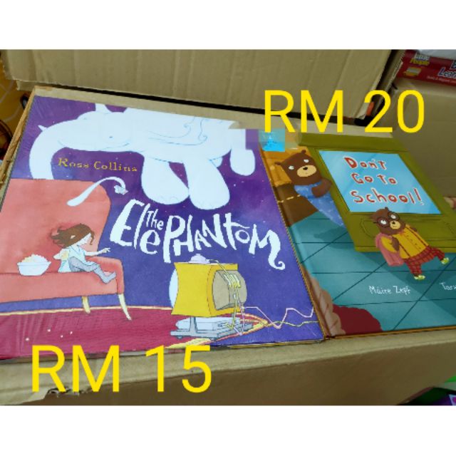 Children picture books elephantom dont go to school | Shopee Malaysia