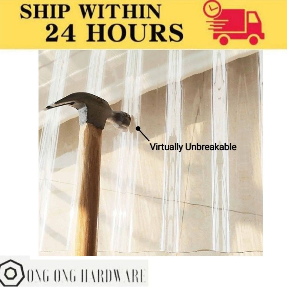 ATAP CERAH LUTSINAR 1mm ± / CORRUGATED POLYCARBONATE TRANSPARENT ROOF ...