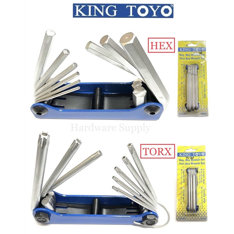 KING TOYO TORX / HEX FOLDING ALLEN KEY SET ( HEX / STAR ) | Shopee Malaysia
