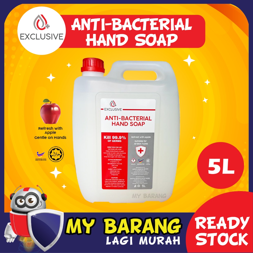 Exclusive Anti Bacterial Hand Soap (Refreshing Apple) 5Litre MyBarang ...
