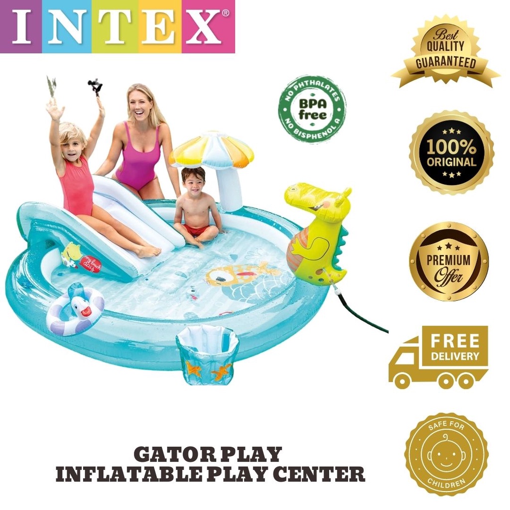 57165 INTEX Gator Play Center Inflatable Pool (160 Litre) -garden pool ...