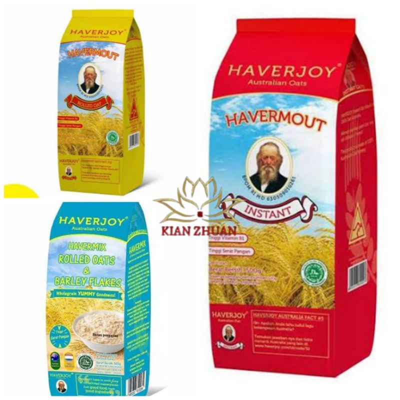Haverjoy Havermout Rolled Out/Instant/Rolled Oat Barley Flakes | Shopee ...
