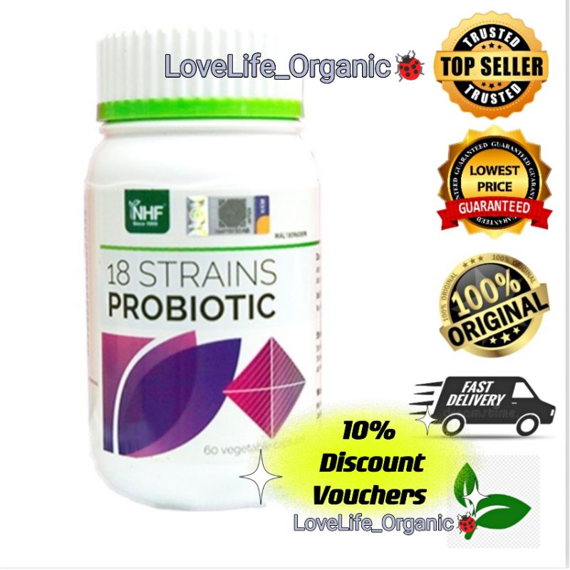 NHF 18 STRAINS PROBIOTIC 450MG X60caps EXP:3/2026 | Shopee Malaysia