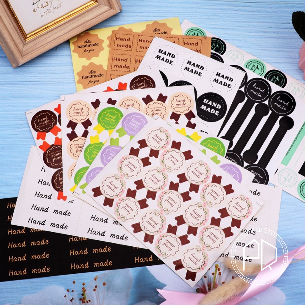 Self-adhesive Handmade Sticker Label Pastry Baking Pudding Dessert Gift ...