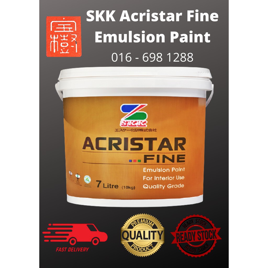 SKK Acristar Fine Emulsion Paint 7 Liter Wall Paint Ceiling Paint Cat ...
