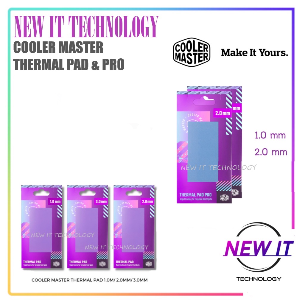 COOLER MASTER THERMAL PAD & Pro [ 1.0mm / 1.5mm / 2.0mm / 3.0mm ]95 x ...