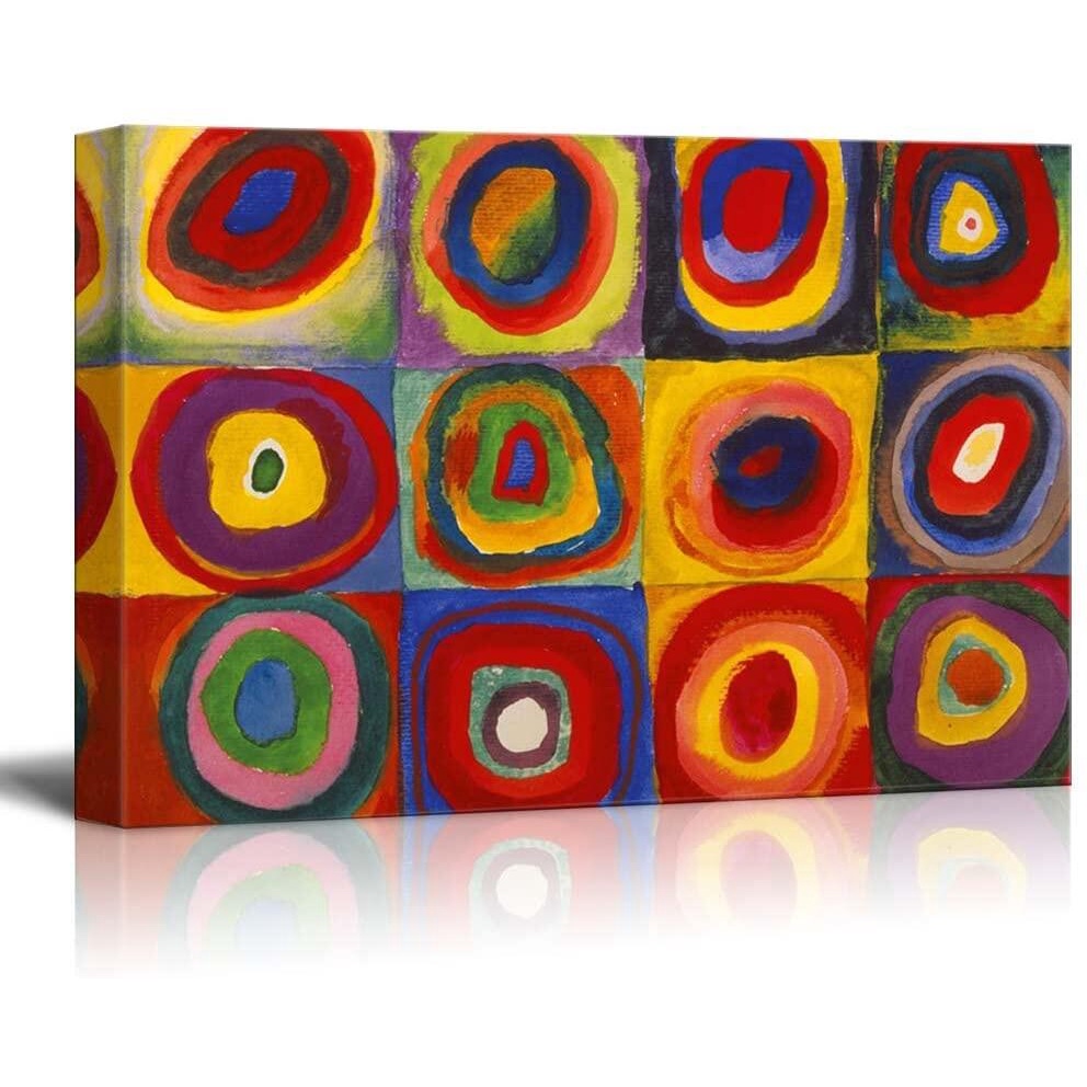 Abstract Canvas Art Squares with Concentric Circles Squares with ...