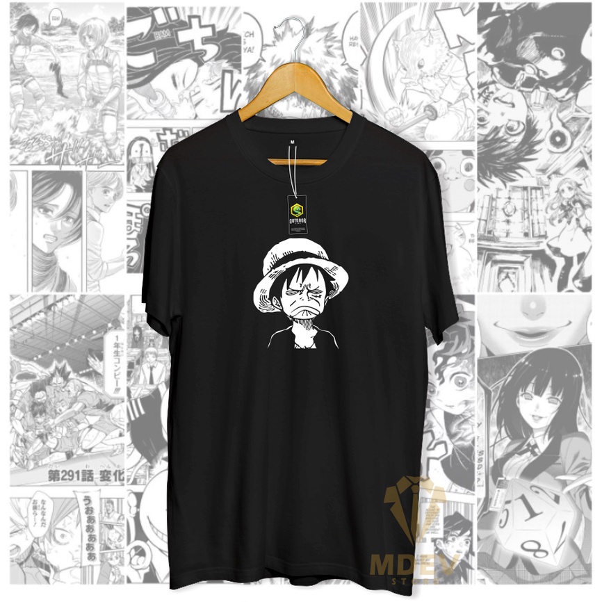 One Piece T-Shirt Luffy Funny Face Anime Onepiece Manga Mdev | Shopee ...