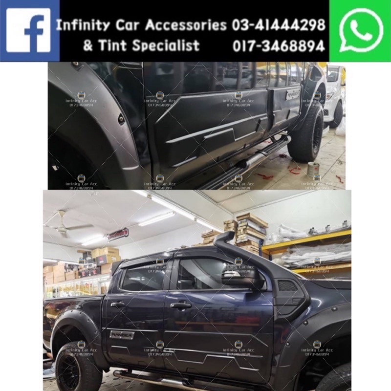 Ford Ranger 2012-2020 Door Cladding Door panal Garnish | Shopee Malaysia