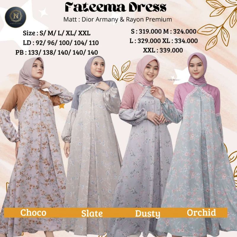 Luxury FATEEMA DRESS BY NADHEERA | Shopee Malaysia