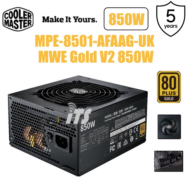 Cooler Master MWE Gold V2 80 PLUS Full Modular Power Supply Unit (750W ...