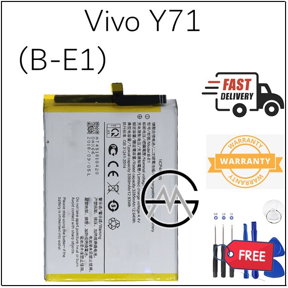 Original Vivo Y71 Battery BATERI B-E1 (3360 mAh) | Shopee Malaysia