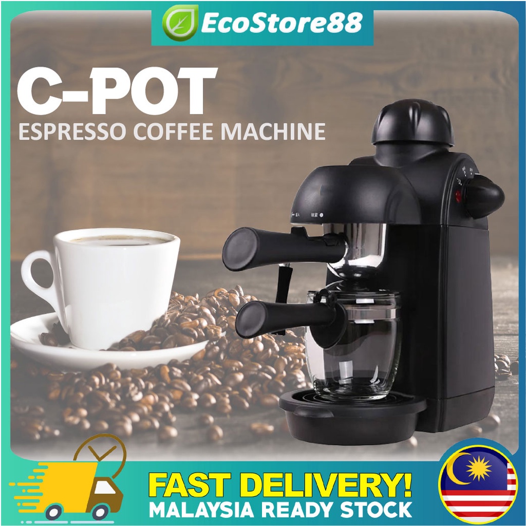 C-POT High Pressure Steam Household Mini Coffee Machine Milk Foaming ...