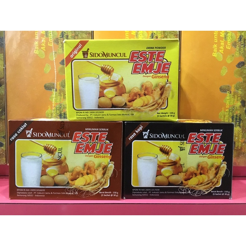 Minuman Serbuk ESTE EMJE Dengan Ginseng (STMJ) Milk Flavor Original ...