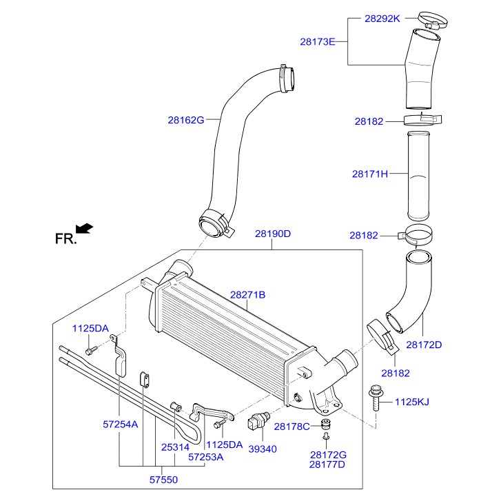 Genuine Hyundai Intercooler Hose for Hyundai Grand Starex A2 | Shopee ...