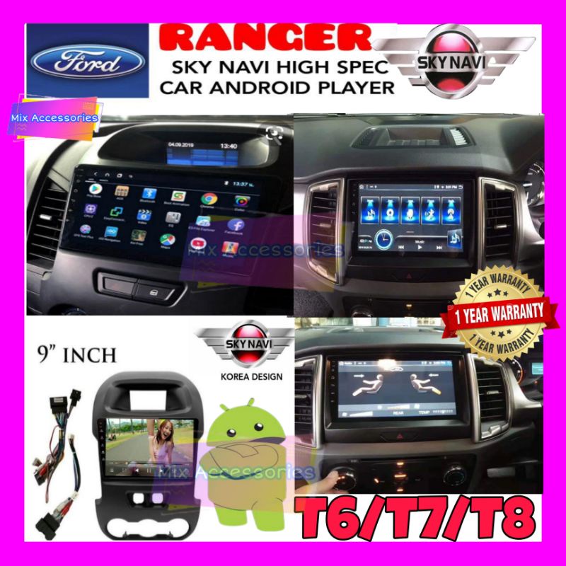 Ford ranger T6/T7/T8 car Android player | Shopee Malaysia