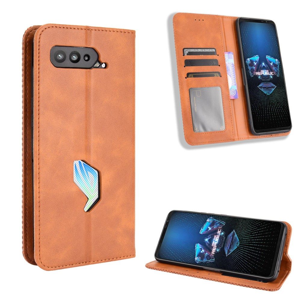 For Asus Rog Phone 5s 5 Pro 3 Case Wallet Card Stand Magnetic Book