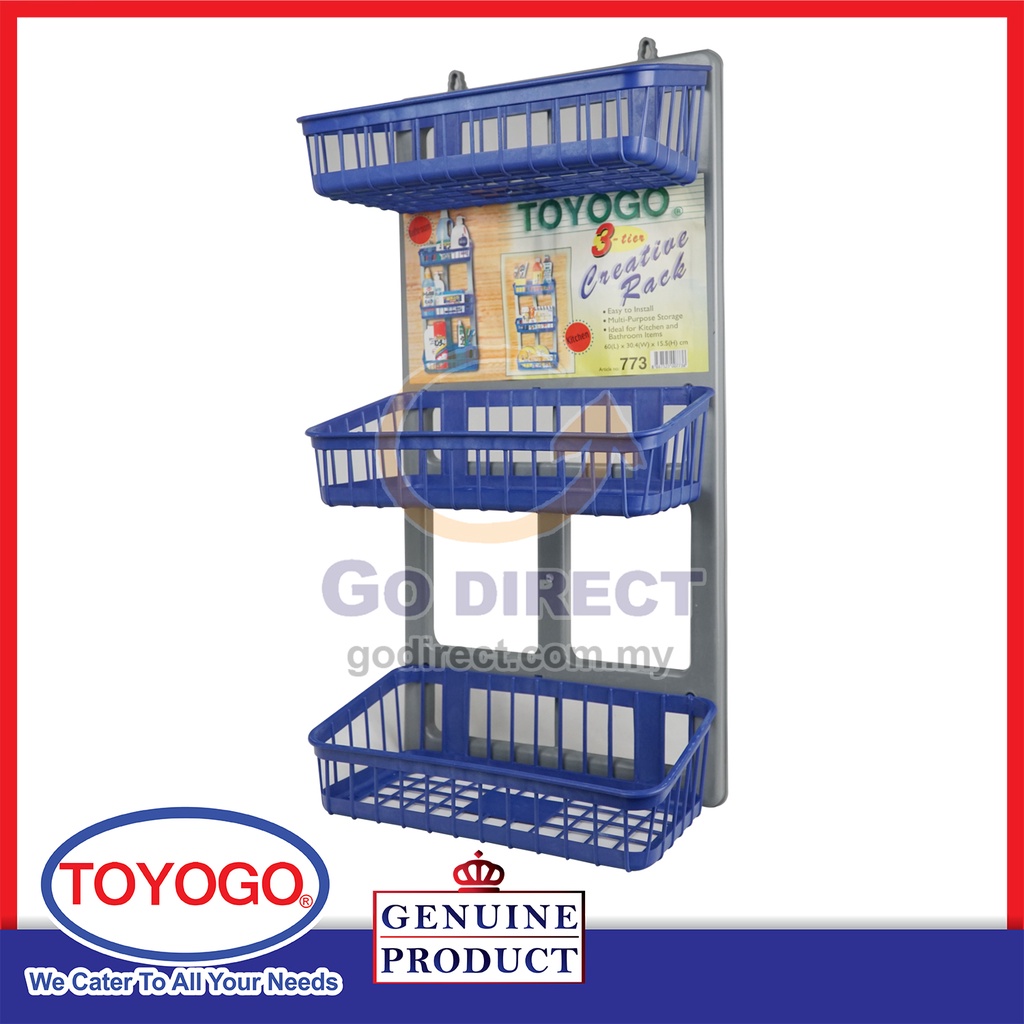 1 X TOYOGO Multipurpose Hanging Rack (773) Plastic Kitchen Bathroom ...