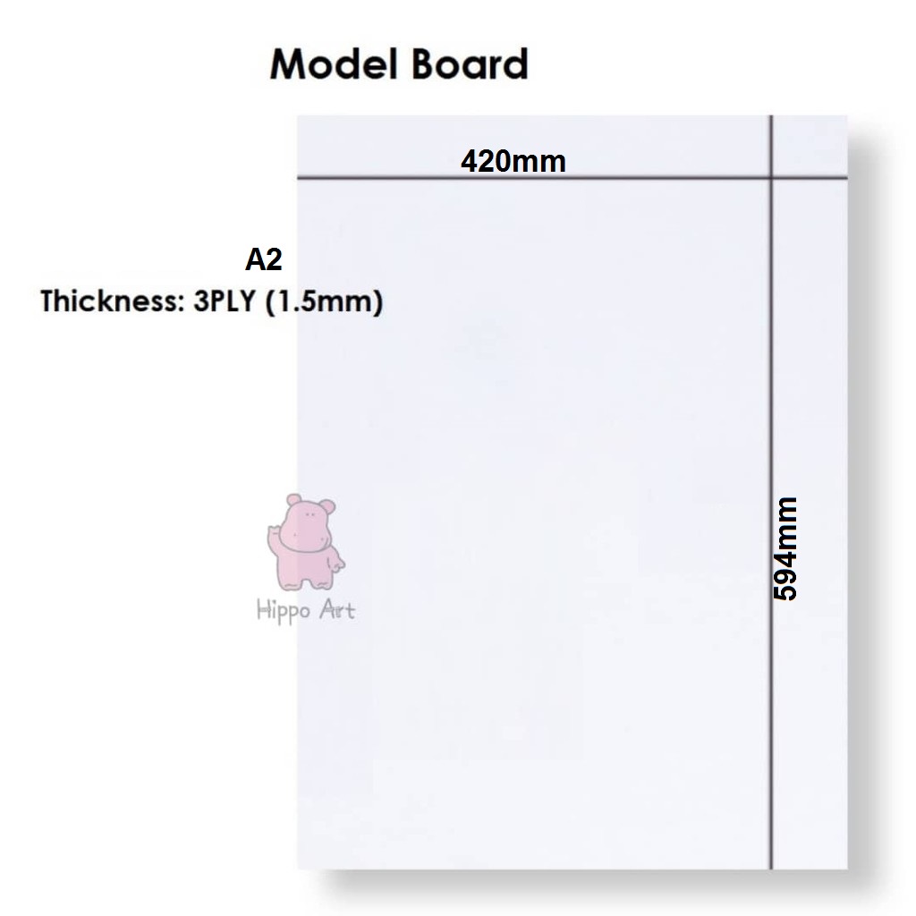 [HippoArt]White Model Card/White Model Board/Board Modelling/DIY - A2 ...
