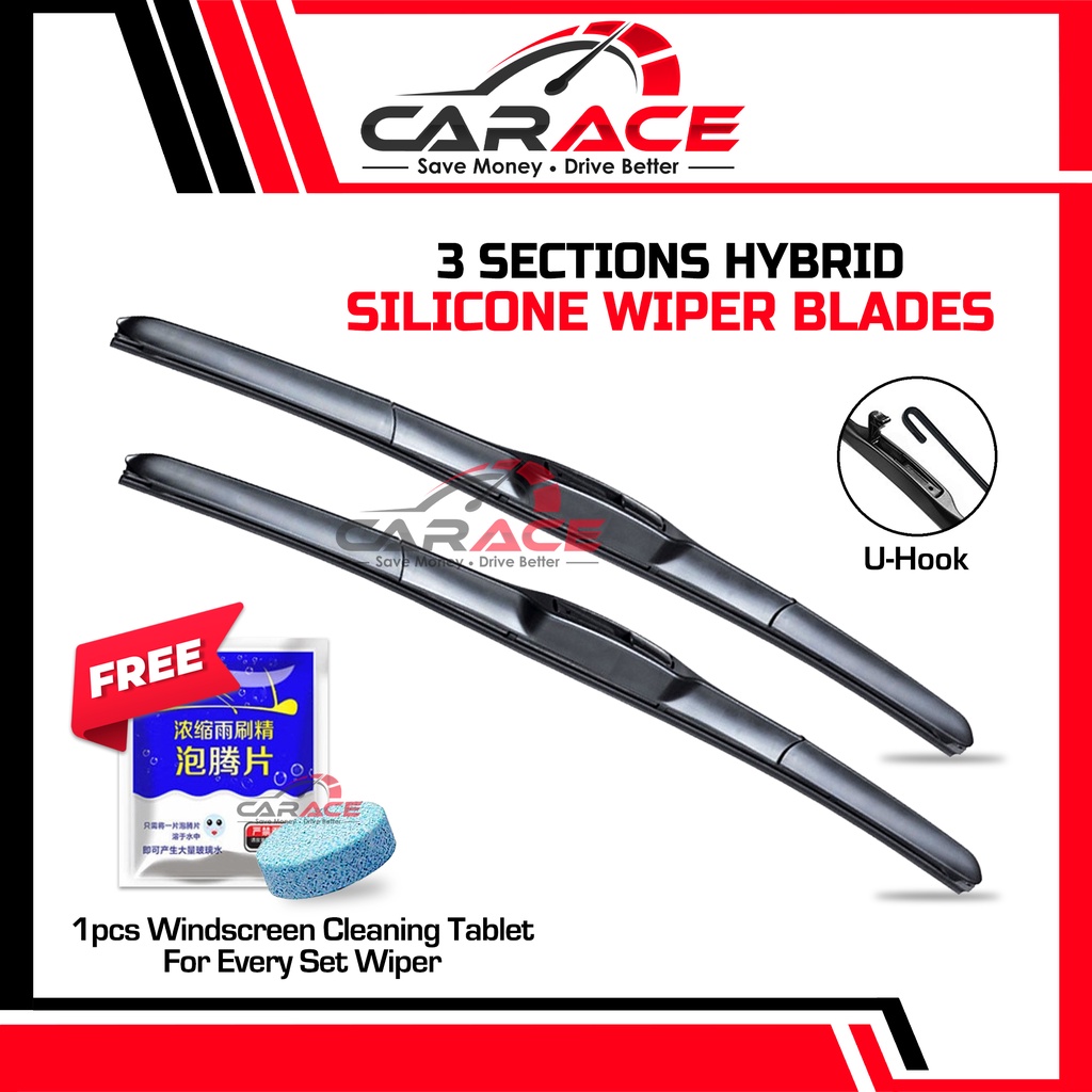 CARACE Wiper Blade Car Windshield Japan Silicone Wiper Blades Hybrid ...