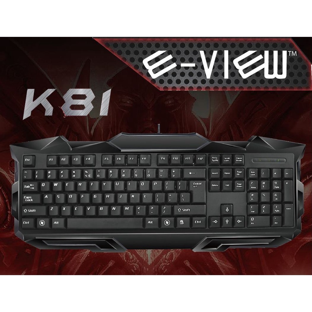 E-View K-81 USB Gaming Keyboard & E-View K-21 USB Desktop Keyboard ...