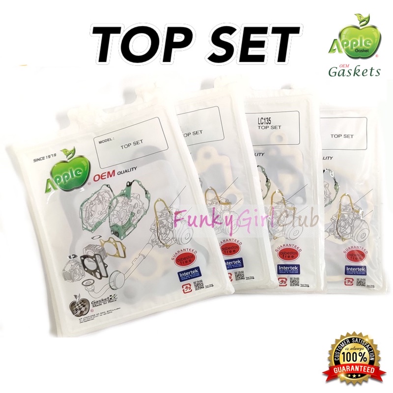 APPLE GASKET TOP SET GBO EX5 C70 FUTURE NOUVO Y110 Y100 W110 SRL RXZ ...
