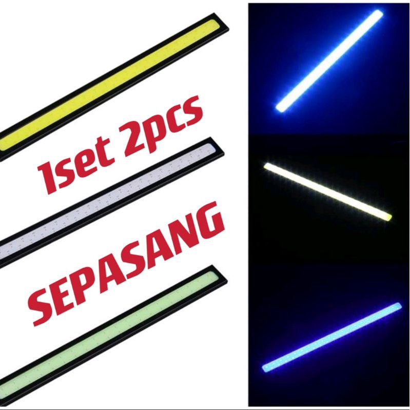 2pcs Car Daylight DRL 17cm COB Led Light Lamp Ultra Thin Day Light ...