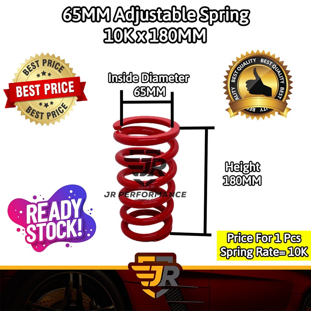 Spring Adjustable Spring Coil 6k 8k 10k 12k 65mm Adjustable Coilover ...