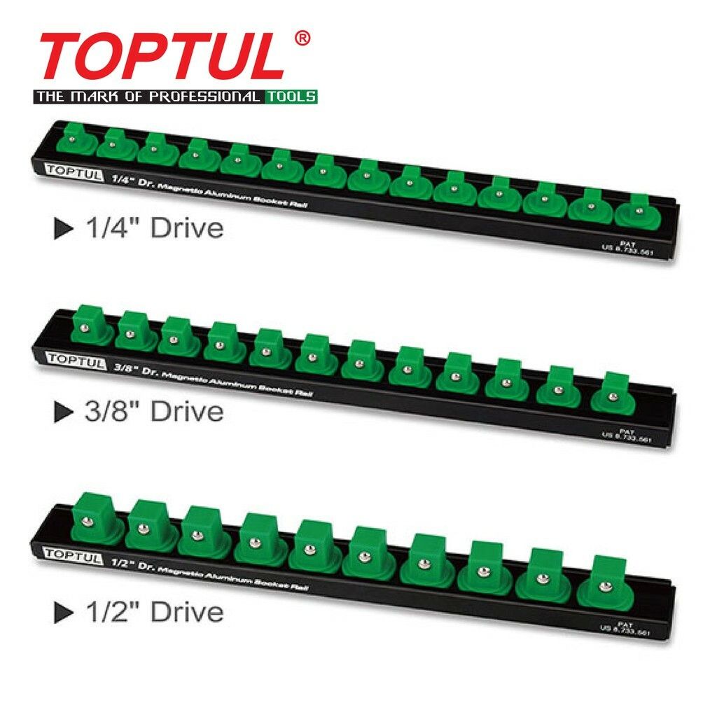 TOPTUL Magnetic Aluminum Socket Rail PBKB series | Shopee Malaysia