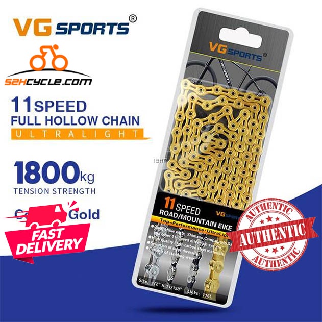 Original Vg Sports 11 Speed Half Full Hollow Bicycle Chain Rantai ...