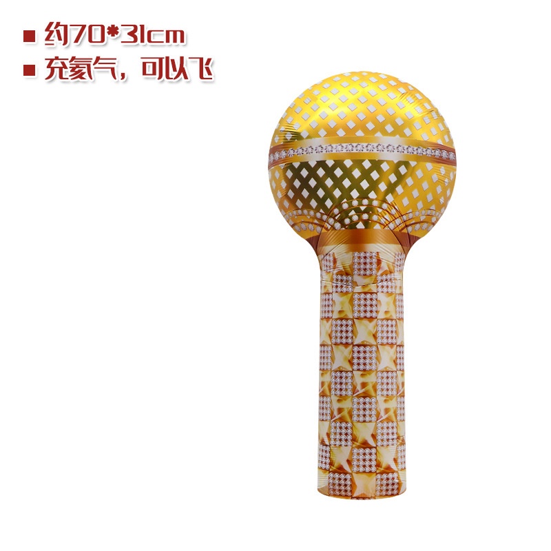 [Ready Stock] Super Star Themed Foil Balloon Microphone Movie Clap ...