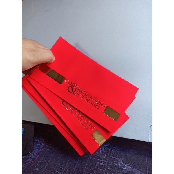 red envelope with gold congratulations & best wishes text | Shopee Malaysia